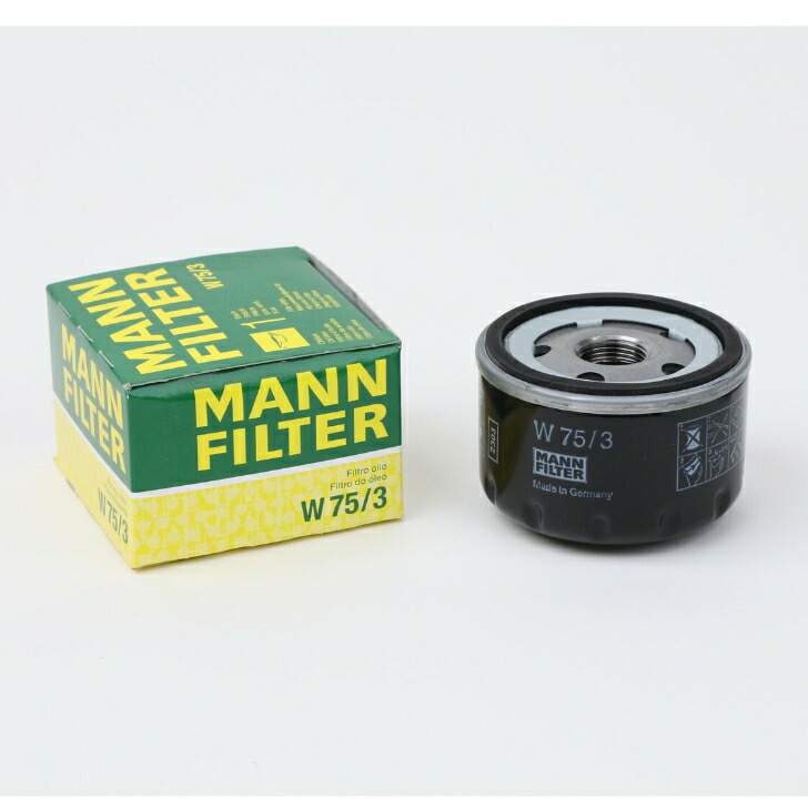 【楽天市場】MANN FILTER マン フィルター オイルフィルター オイルエレメント W75/3 RENAULT ルノー 純正品番 77 00 107 905、77 00 274 177 ...