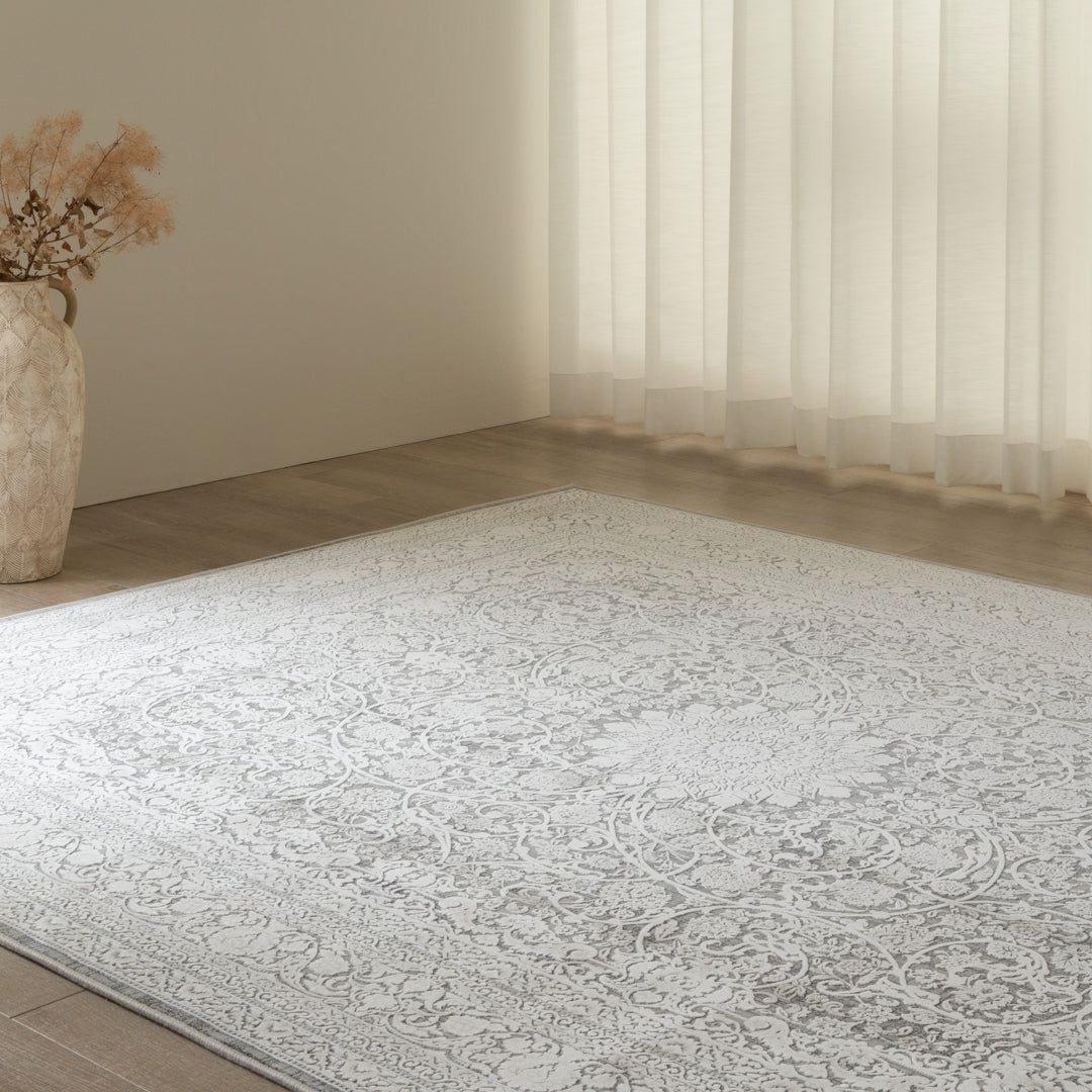 【楽天市場】【本場イラン産】200×250cm 織り目の細かさ144万ノット！ ペルシャ絨毯（機械織） ヤルダー柄 グレー色 （送料無料 おしゃれ 絨毯 ペルシャ絨毯風 ラグ 洗える ホット ...