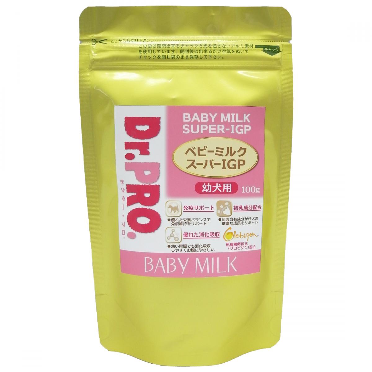 【楽天市場】ニチドウ Dr.PRO ドクタープロ ベビーミルク スーパーIGP 幼犬用 100g ミルク 子犬 粉ミルク 哺乳：ペット用品専門店HUG