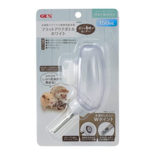 【楽天市場】ハビんぐ フラットアクアボトル ホワイト 150ml【GEX】ハムスター リス 小動物 給水器 ウォーターボトル [K]：未来アクアリウム 楽天市場店