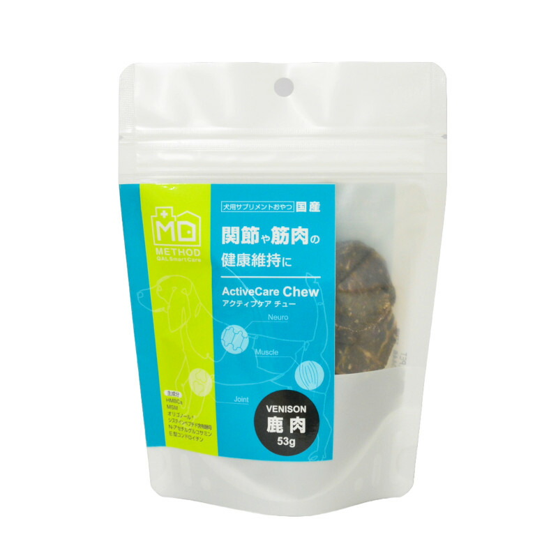 【楽天市場】メソッドドッグ アクティブケア チュー 鹿肉 53g(14枚)：ペットスタジオ