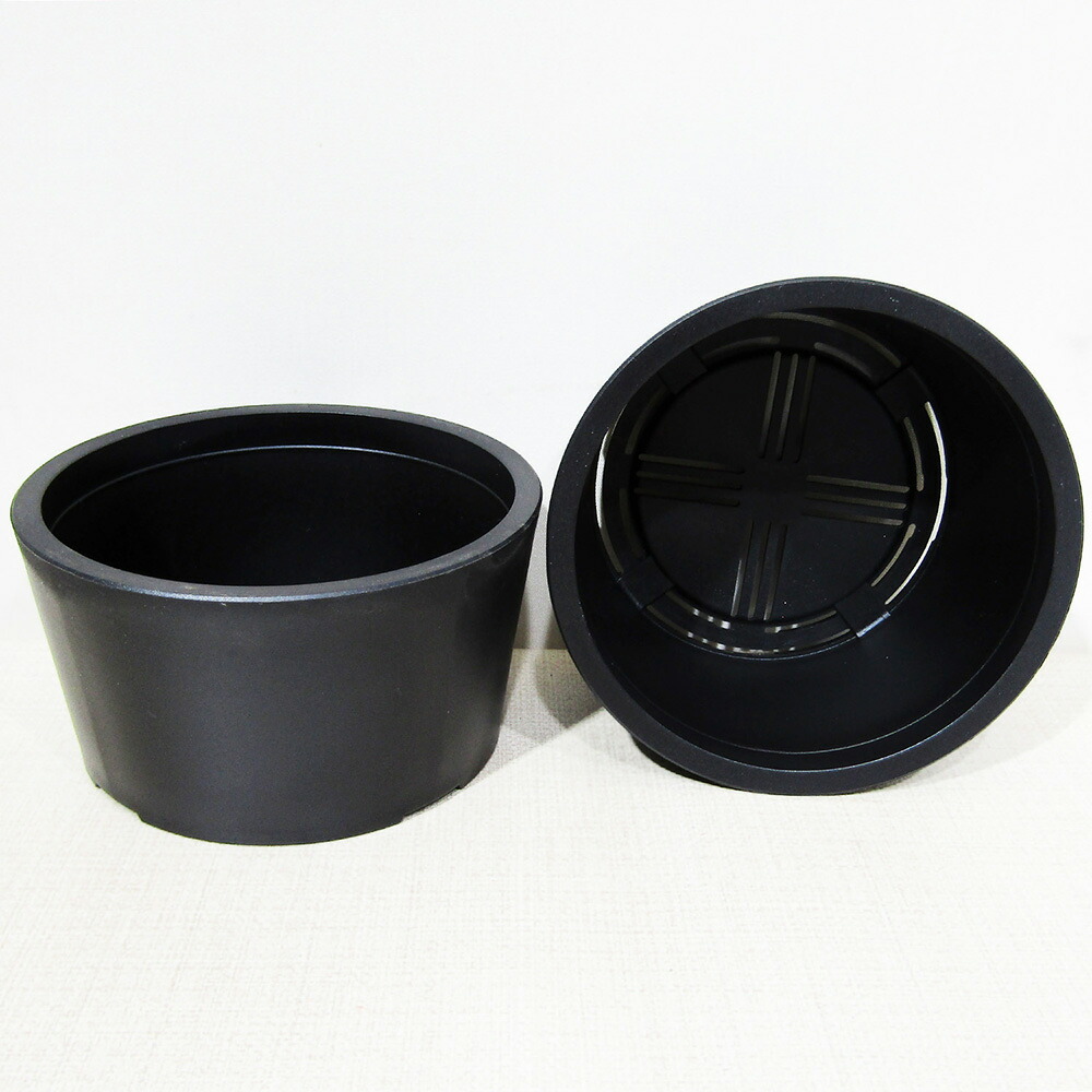 【楽天市場】 プラ鉢 Maceta マセタ PlasticPot BasicLow Size4 3号～3．5号程度 ブラック 1個：ペットエコ＆ザガーデン楽天市場店
