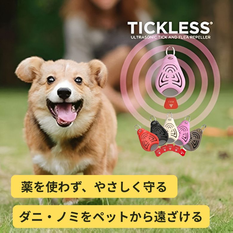 【楽天市場】【TICKLESS PET】 チックレスペット 超音波でノミ・ダニ対策用品 犬 猫 お散歩 おでかけ 首輪 防虫グッズ：犬服・猫用 ...