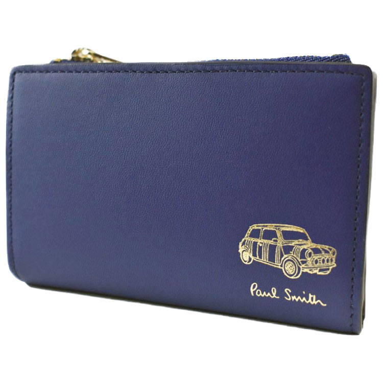 【楽天市場】ポールスミス 小銭入れ キーケース 4連 コインケース メンズ ブランド Paul Smith ミニエンボス ファスナー 専用箱付 青 ブルー 男性 紳士 本革 BPS015：プチショコラ