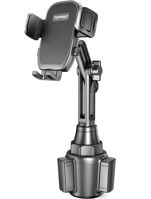 【楽天市場】TOPGO スマホホルダー 車 ドリンクホルダー 車載ホルダー カップホルダー スマホスタンド 車 【 機械式伸縮延長ポール 車載 ...