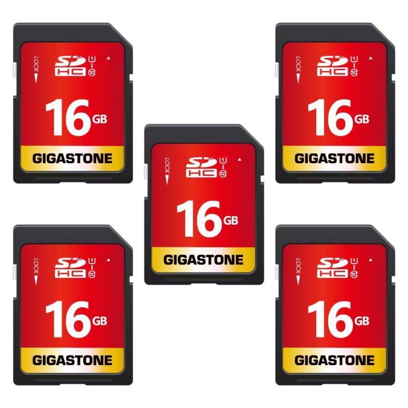 【楽天市場】Gigastone SDカード 16GB 5枚セット SDHC メモリーカード 高速 フルHD ビデオ SD card デジタル ...