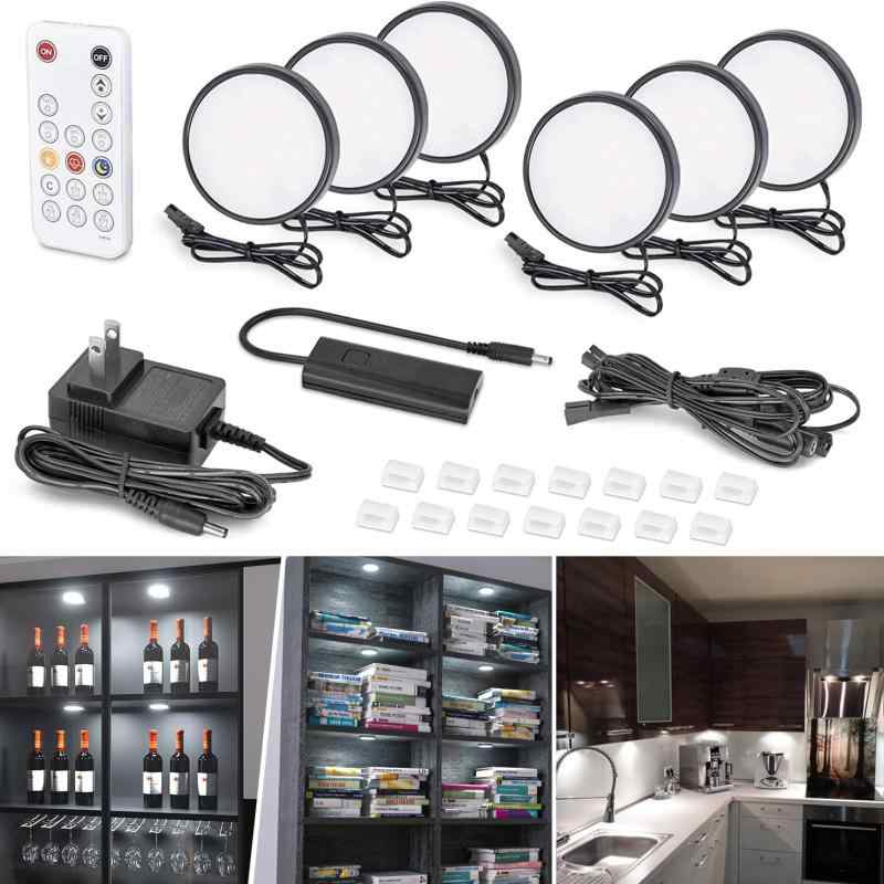 【楽天市場】Wobane led キッチンライト キャビネットライト 6個セット 小型 リモコン制御 無段階調光 時間設定 明るい 工事不要 ...