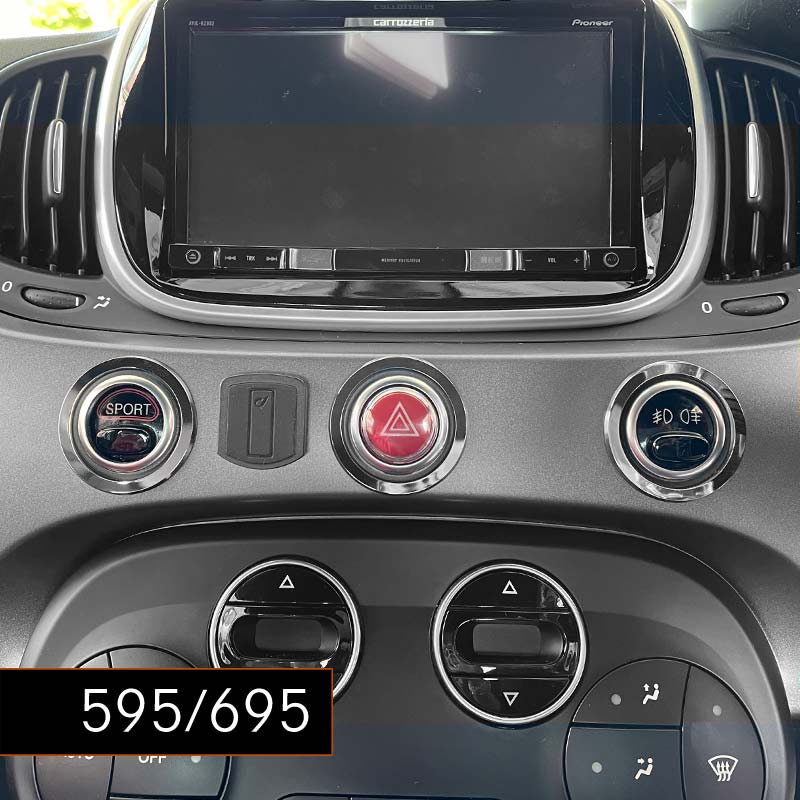 【楽天市場】ABARTH F595 F695 ハザードリングセット クローム 3pcs アバルト SPORT ランプ アクセサリー インテリア 内装 カスタム：peyton楽天市場店