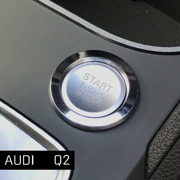 【楽天市場】AUDI Q2 スタートボタンリング 1pcs クローム アウディ 内装パーツ インテリア アクセサリー カスタム：peyton楽天市場店