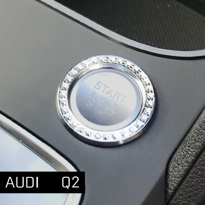 【楽天市場】AUDI Q2 スタートボタンリング 1pcs クリスタル アウディ 内装パーツ インテリア アクセサリー カスタム：peyton ...
