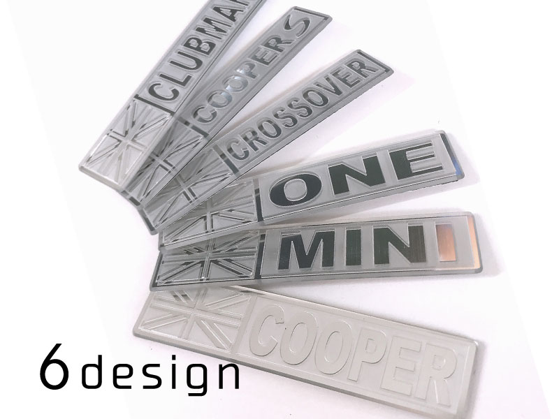 【楽天市場】BMW MINI ブラッシュド シルバークリアー エンブレム 6design MDH ミニ クラブマン クーパー クロスオーバー ...