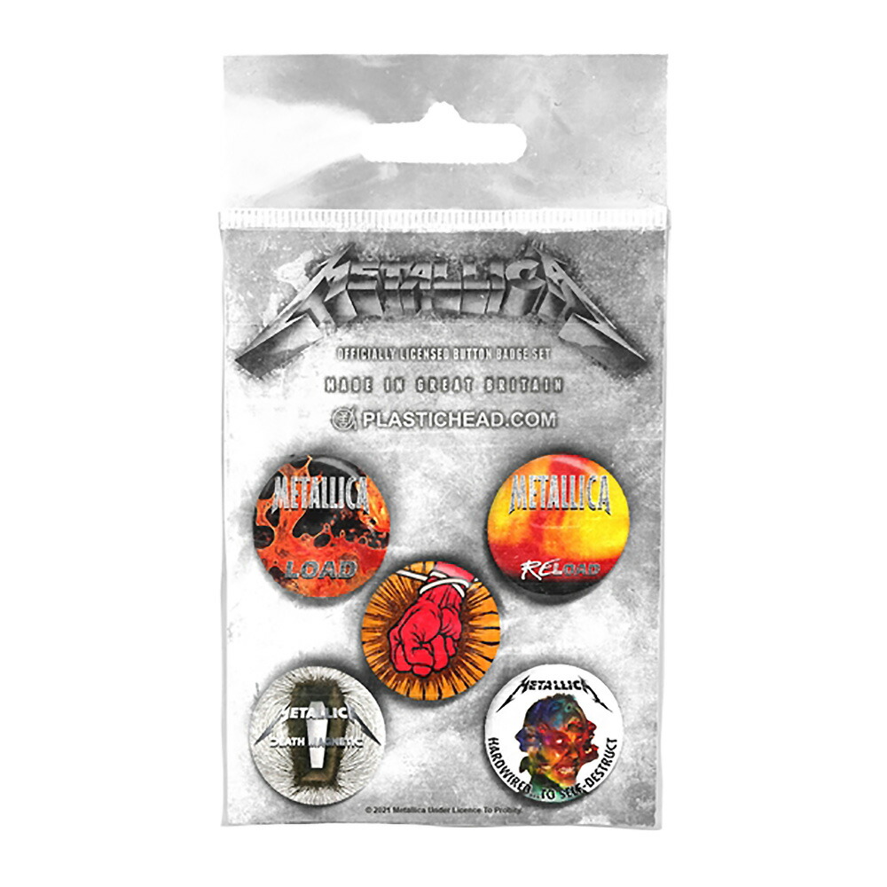 【楽天市場】METALLICA メタリカ - ALBUMS 1996-2016 BUTTON BADGE SET / バッジ：PGS