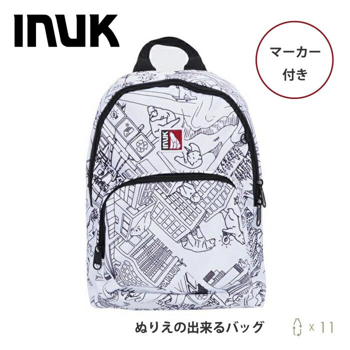 【楽天市場】ペットボトルから作られた色塗りできるバッグ【INUK(イヌーク) P-A-P BEAR'S LIFE BACKPACK S ...