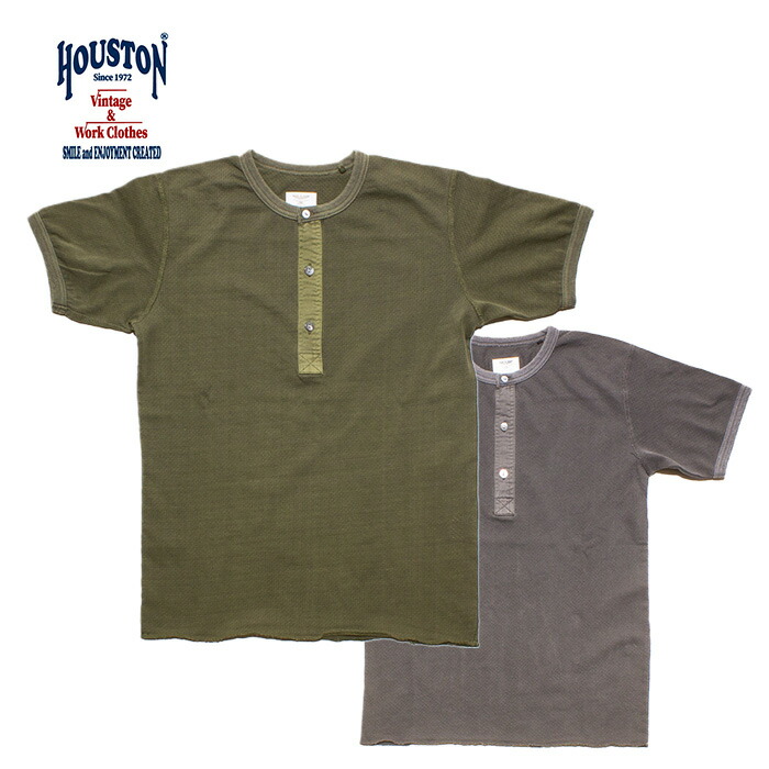 【楽天市場】HOUSTON 22292 MESH HENRY NECK S/S TEE【ヒューストン 22292 メッシュ ヘンリーネック ...