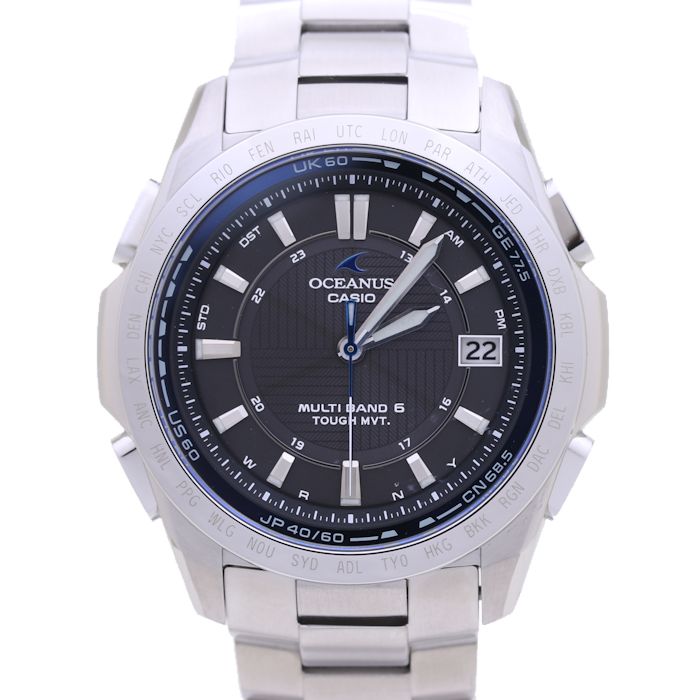 【楽天市場】カシオ CASIO オシアナス OCW-T100TD-1AJF 【'18年購入】タフソーラー チタン メンズ / 38700【中古 ...
