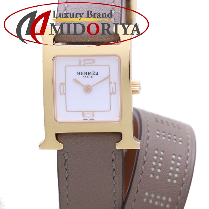 【楽天市場】エルメス HERMES Hウォッチ ドゥブルトゥール HH1.202 W049197WW00 【'20年購入】 ステンレススチール ...