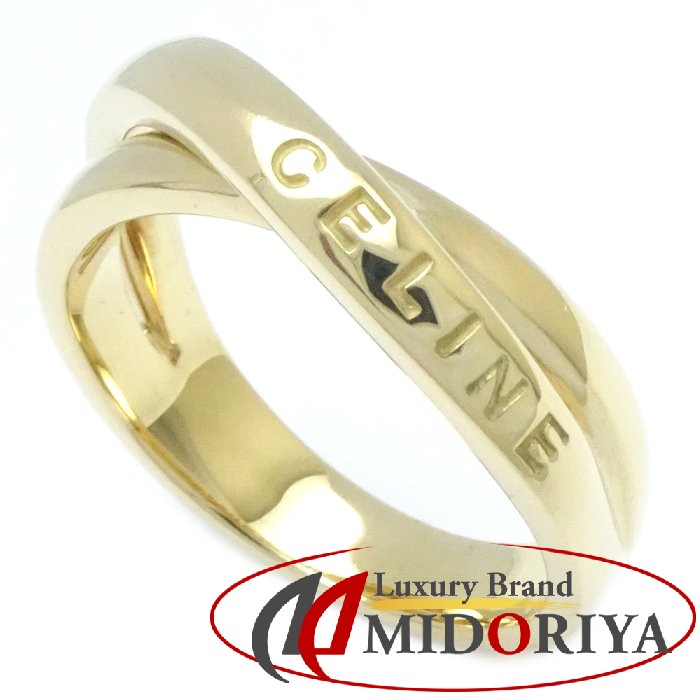 【楽天市場】セリーヌ CELINE リング 指輪 13.5号 シークレットストーン入り ルビー0.02ct K18YG イエローゴールド ...