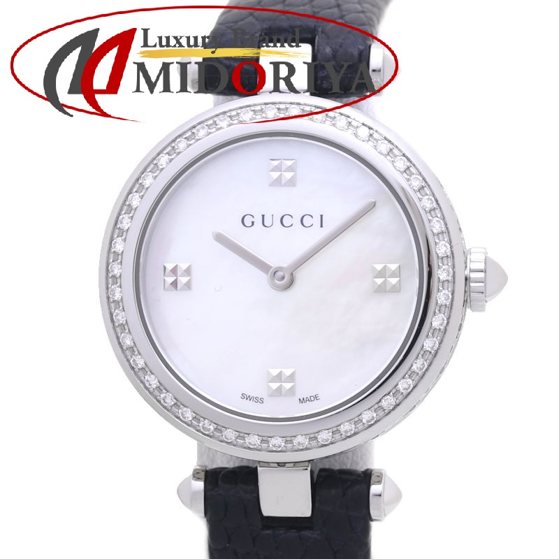 【楽天市場】グッチ GUCCI ディアマンティッシマ YA141507 141.5 ベゼルダイヤモンド ホワイトシェル【'16年正規店購入 ...