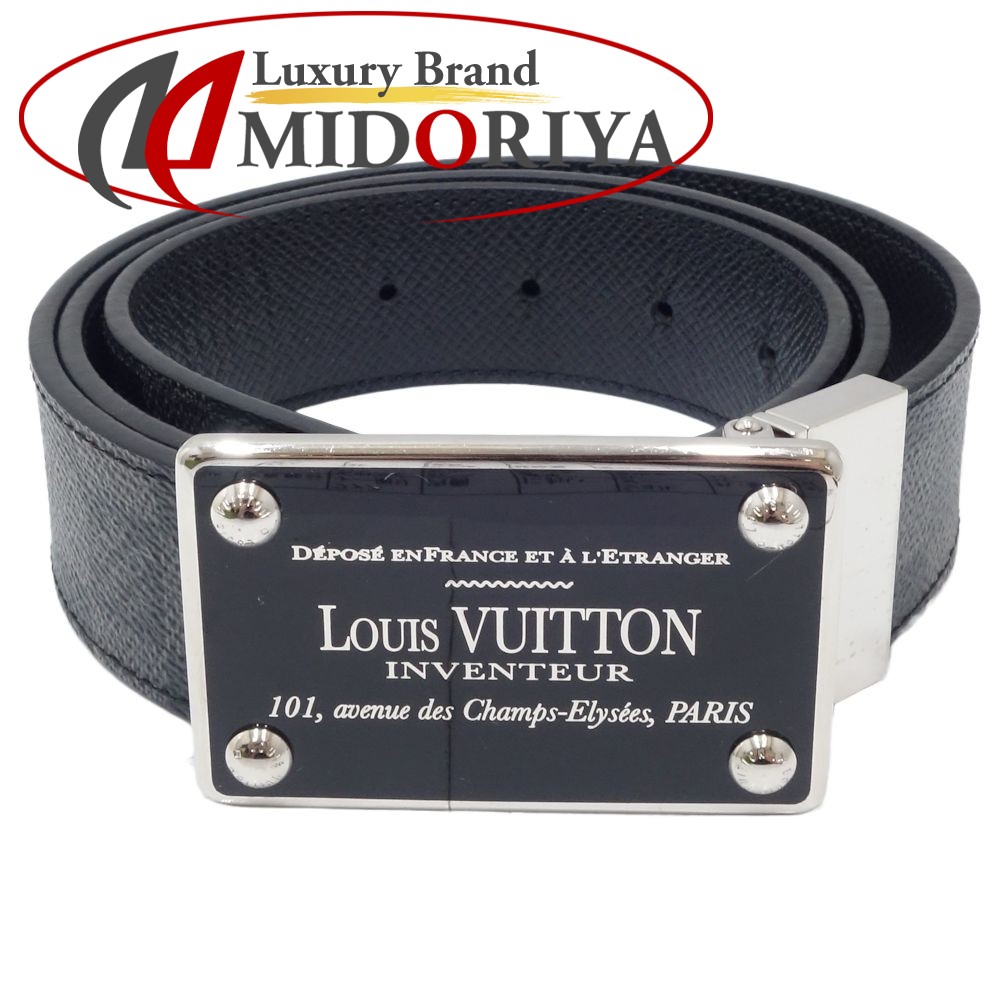 【楽天市場】ルイ・ヴィトン・ダミエ LOUIS VUITTON サンチュールアンヴァントゥール M9632 ベルト 90/36 ブラック ...