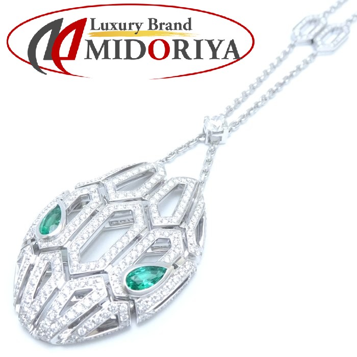 【楽天市場】ブルガリ BVLGARI セルペンティ ネックレス ダイヤモンド エメラルド 352752 K18WG ホワイトゴールド ...