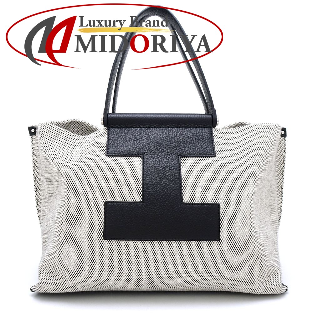 【楽天市場】イアクッチ トートバッグ ソルベット M キャンバス × カーフ グレー ブラック / 350552【中古】：Luxury ...