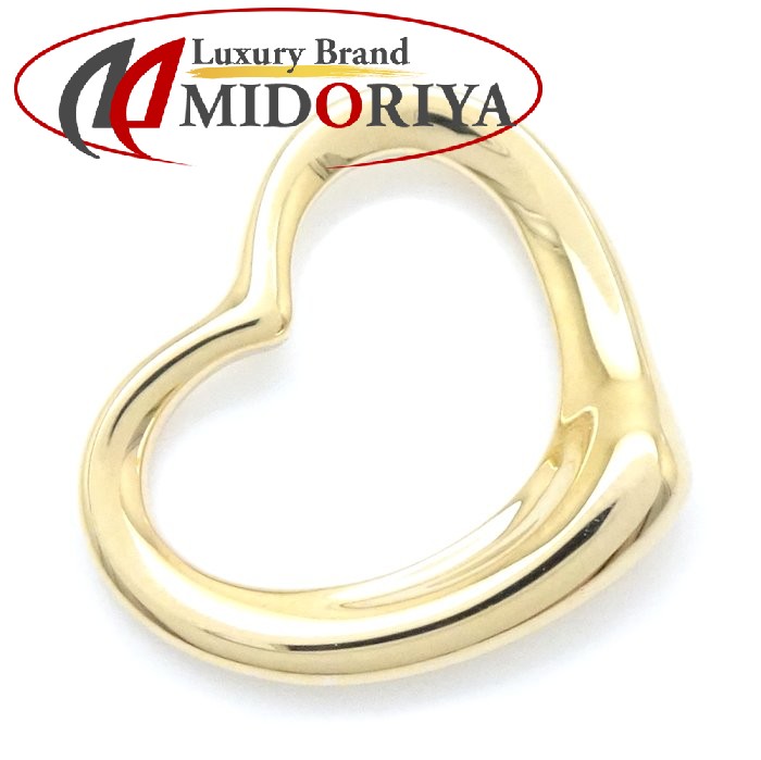 【楽天市場】TIFFANY&Co. ティファニー オープンハート ペンダントトップ 22mm ミディアム エルサペレッティ K18YG ...