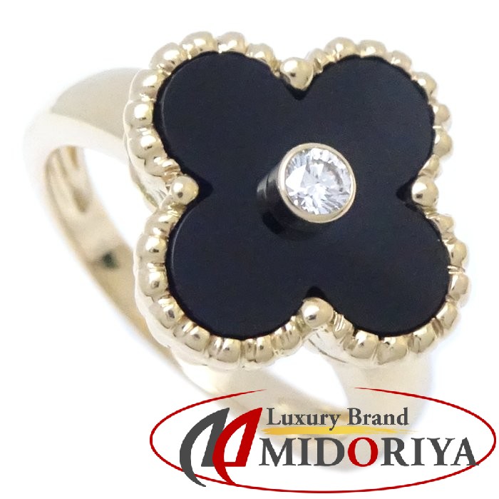 【楽天市場】Van Cleef & Arpels ヴァンクリーフ＆アーペル ヴィンテージ アルハンブラ リング 指輪 1Pダイヤモンド ...