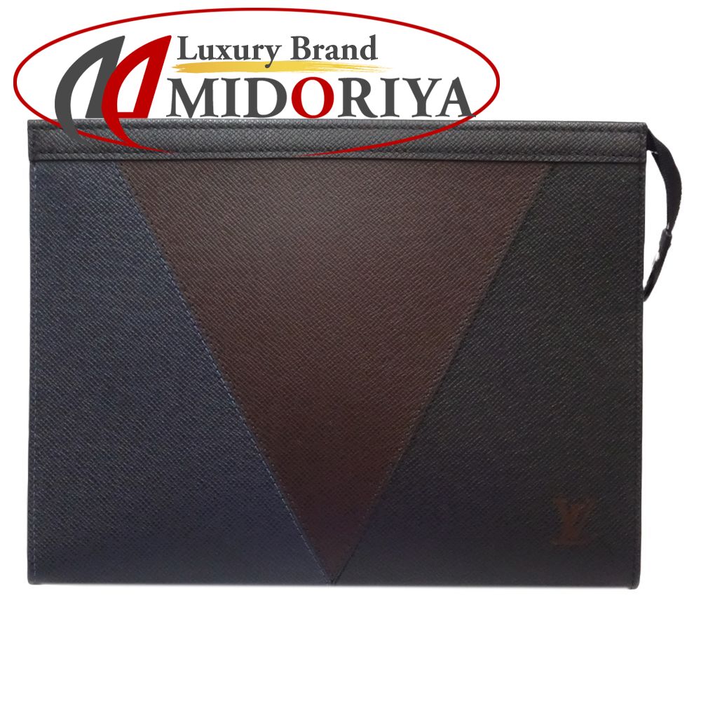 【楽天市場】LOUIS VUITTON ルイヴィトン タイガ ポシェットヴォワヤージュMM M30718 セカンドバッグ クラッチ ネイビー ...