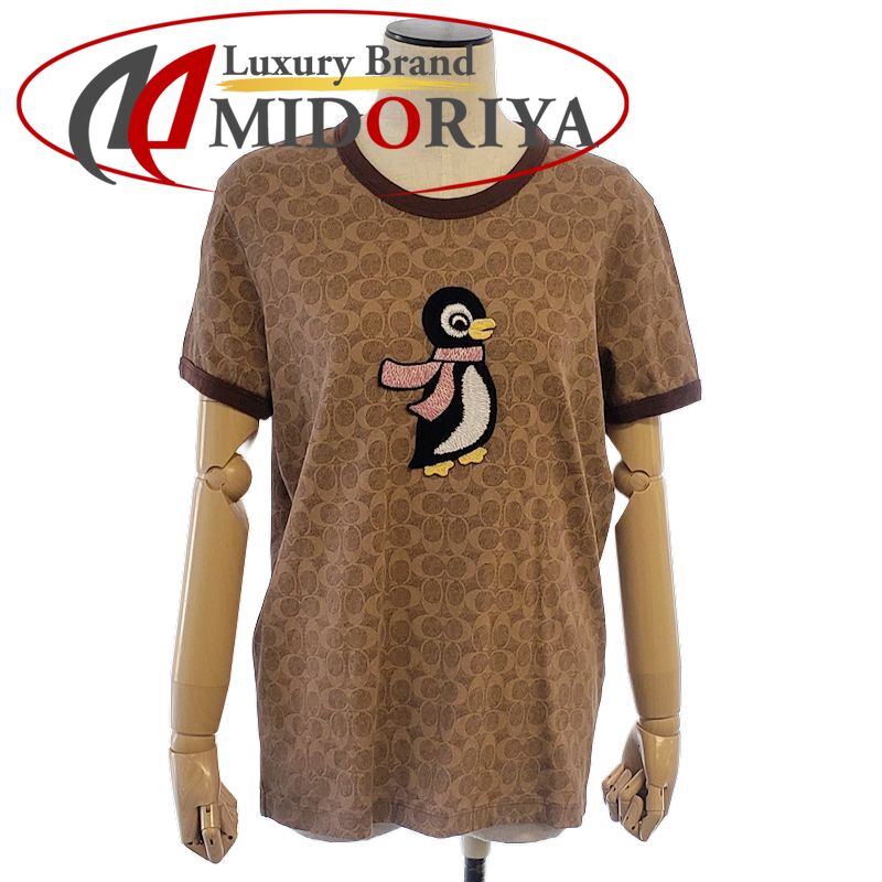 【楽天市場】COACH コーチ シグネチャー ペンギン ワッペン 半袖Tシャツ Sサイズ コットン カーキ/180177【中古】：Luxury ...