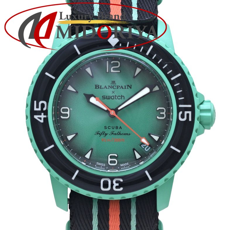 【楽天市場】ブランパンxスウォッチ BlancpainxSwatch スキューバ フィフティファゾムス インディアン オーシャン ...