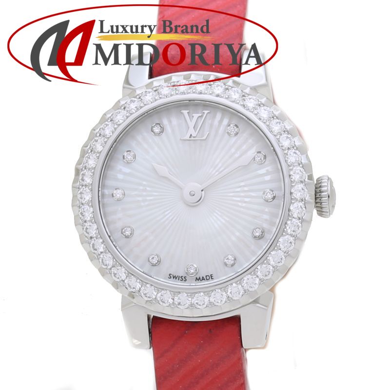 【楽天市場】LOUIS VUITTON ルイヴィトン タンブール ビジュ Q1M040 ベゼルダイヤモンド 11Pダイヤモンド【正規店購入 ...