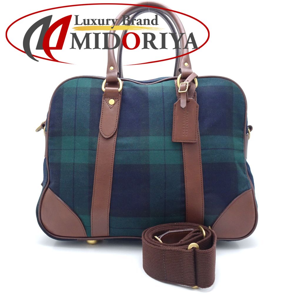 【楽天市場】Mackintosh マッキントッシュ 2Wayバッグ ハンドバッグ キャンバスxレザー グリーンチェック ブラウン/351111 ...