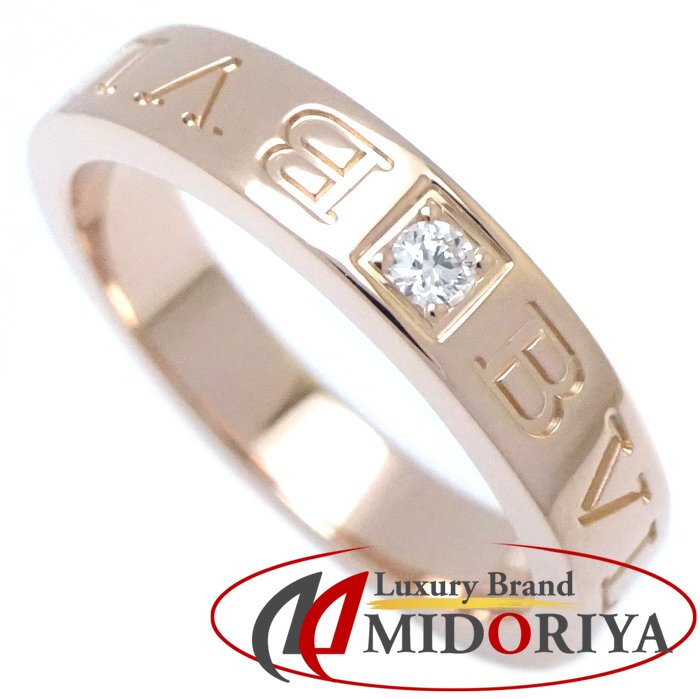 【楽天市場】BVLGARI ブルガリ ダブルロゴ リング 指輪 1Pダイヤモンド 14.5号 341817 K18PG ピンクゴールド ...