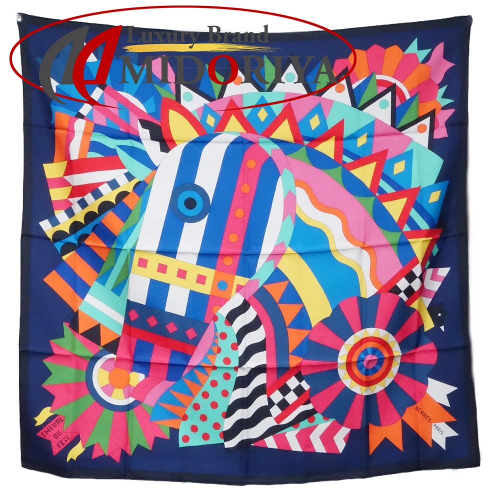 【楽天市場】HERMES エルメス スカーフ カレ90 CHEVAL DE FETE シュヴァル ドゥ フェット カシシル シルク マルチ ...