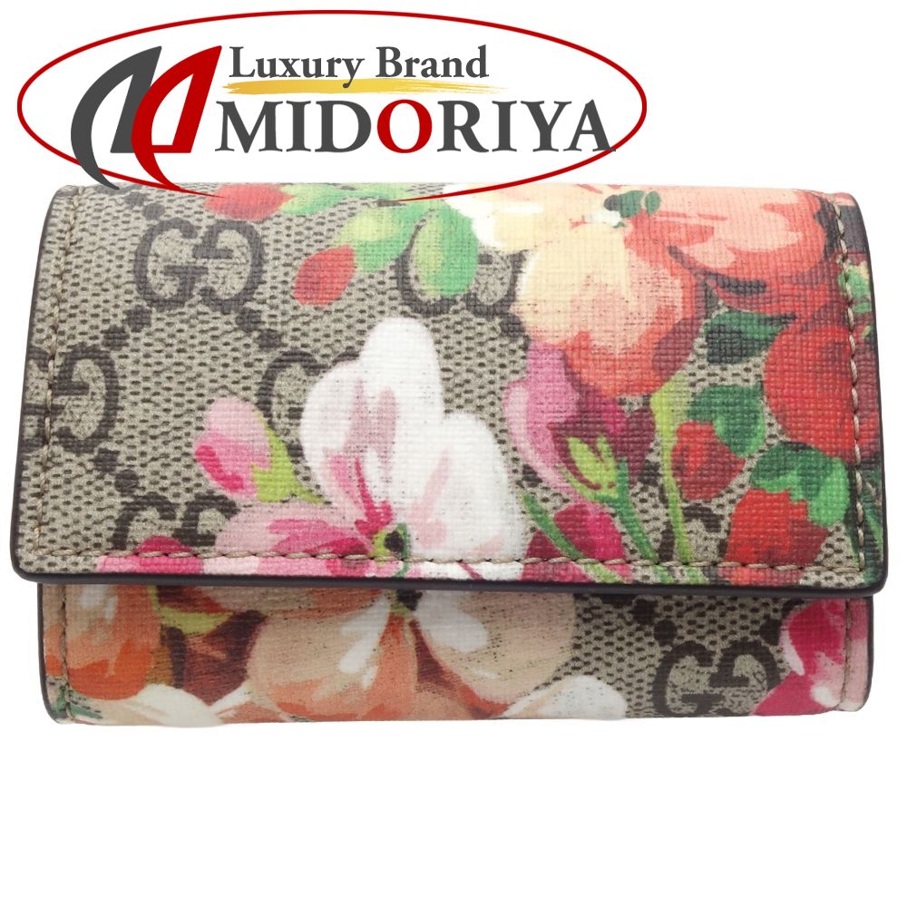 【楽天市場】GUCCI グッチ キーケース 410084 GGブルームス キャンバス ベージュ アンティークローズ/180674 ☆未使用 ...