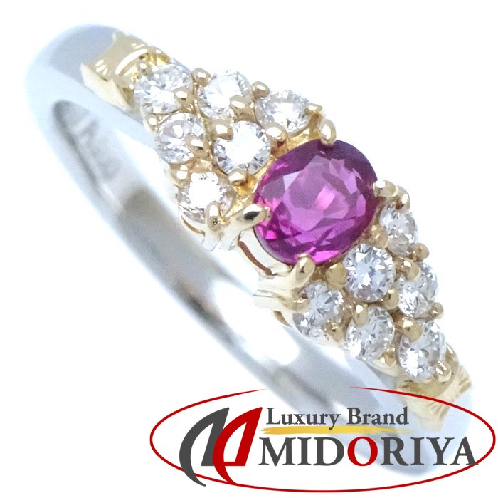 【楽天市場】CELINE セリーヌ リング 指輪 ルビー0.34ct ダイヤモンド0.25ct 11.5号 Pt900プラチナxK18YG ...