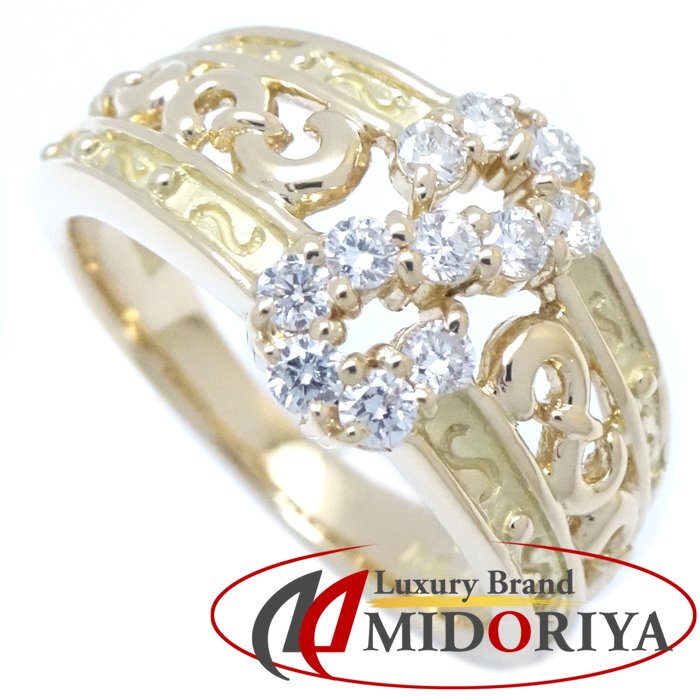 【楽天市場】CELINE セリーヌ ダイヤモンド リング 指輪 ダイヤモンド0.27ct 11.5号 K18YG イエローゴールド ...