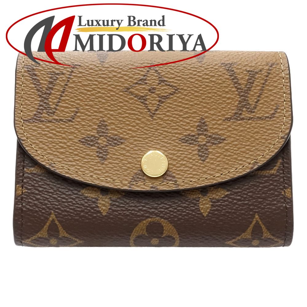 【楽天市場】LOUIS VUITTON ルイヴィトン コインケース M82333 ポルトモネ ロザリ モノグラム リバース ブラウン ...