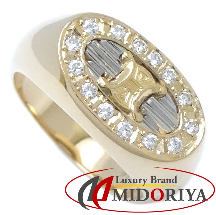 【楽天市場】CELINE セリーヌ ダイヤモンド リング 指輪 ダイヤモンド0.14ct 11.5号 K18YG イエローゴールドxPt900 ...