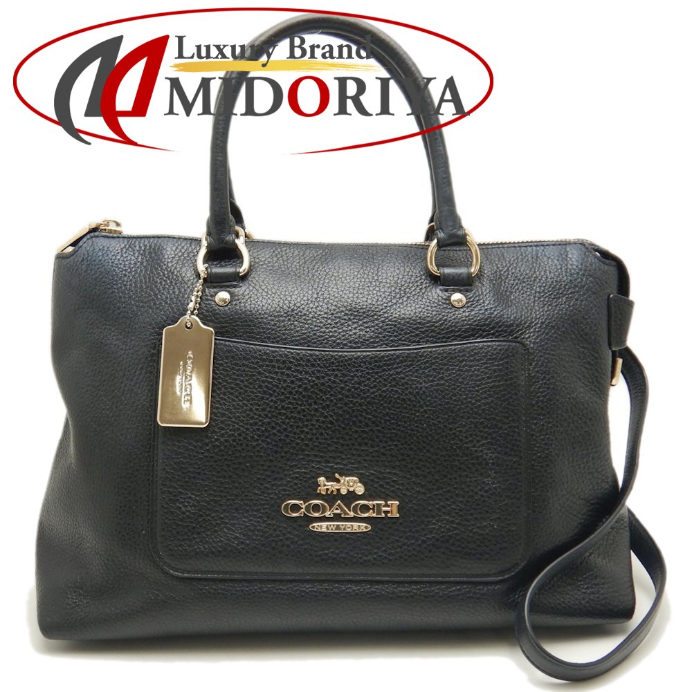 【楽天市場】COACH コーチ エマサッチェル F31467 2WAYハンドバッグ レザー ブラック アウトレット/252578【中古 ...