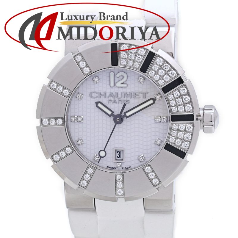 【楽天市場】Chaumet ショーメ クラスワンMM ダイヤベゼル W17228-33E【2018年正規店購入/磨き済/電池交換済】ステンレス ...