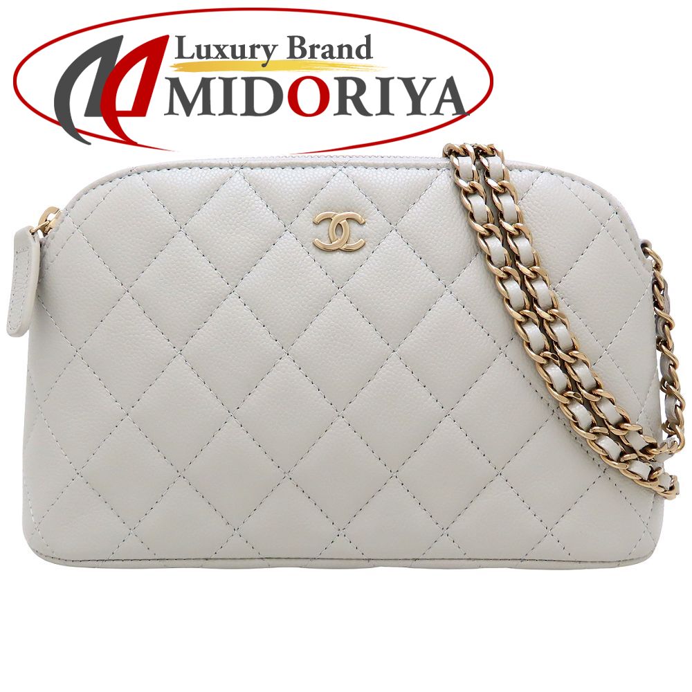 【楽天市場】CHANEL シャネル クラシックチェーンショルダー マトラッセ AP4016 ショルダーバッグ キャビアスキン ライトグレー ...