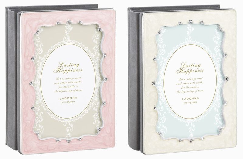 【楽天市場】アルバム フレーム ハガキサイズ ABJ12-P-PK/WH ラドンナ エレガント 上品 高級 結婚祝い 80枚 収納 大容量 ポケット式 はがき ポストカード フォトフレーム ...