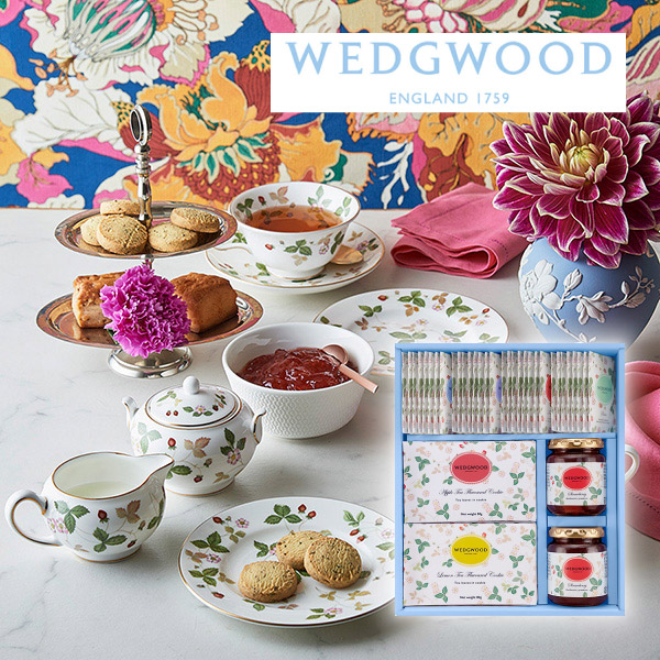 【楽天市場】ウェッジウッド ワイルド ストロベリー アソートB(夏ギフト 残暑見舞い ギフト お中元 紅茶 飲み物 飲料 洋菓子 焼菓子 ジャム 贈り物 お祝い 内祝い 結婚祝い 結婚内祝い ...