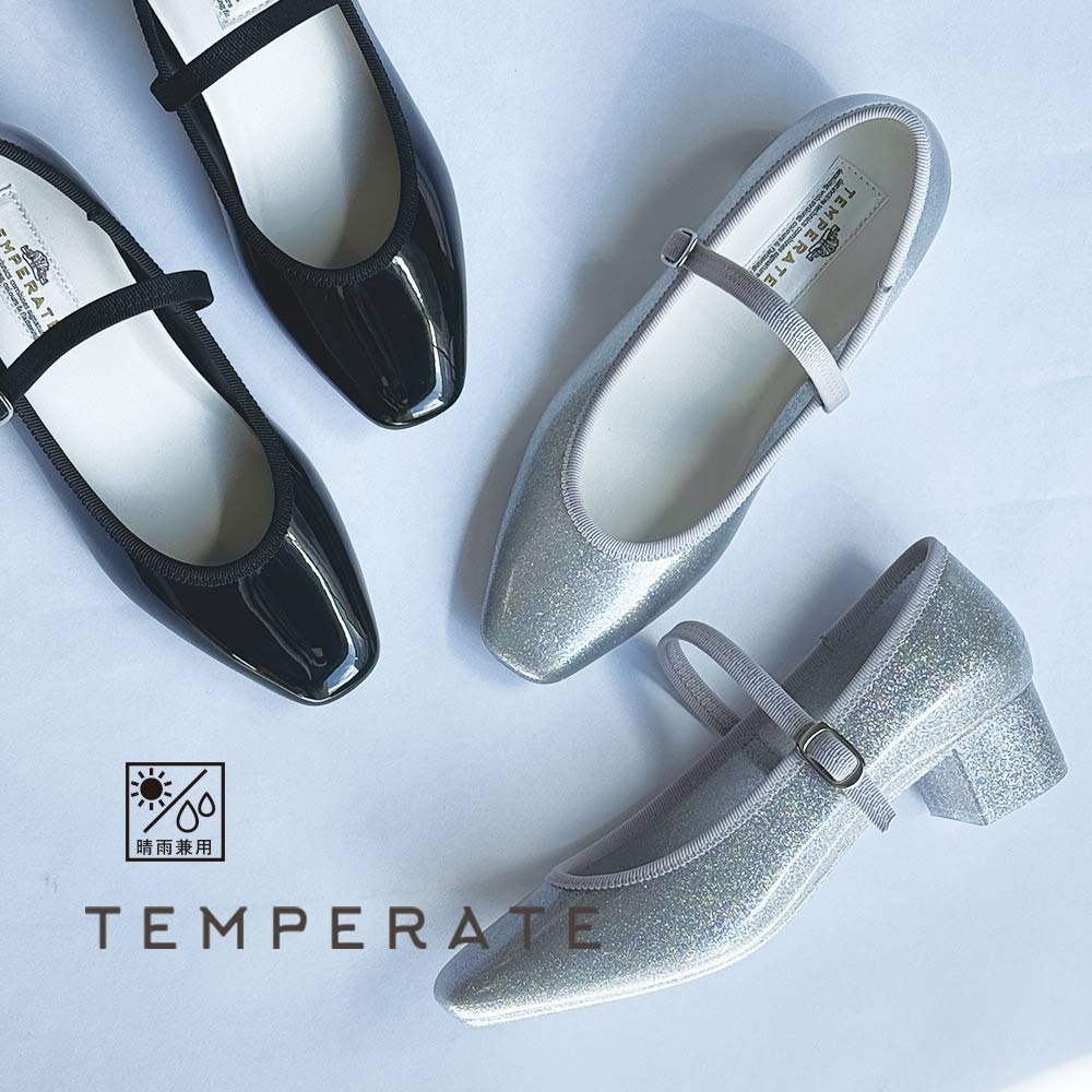 【楽天市場】[10%OFF→8415円]TEMPERATE 【CANNON】晴雨兼用スクエアトウストラップヒールパンプス レディース シューズ パンプス ストラップシューズ 太ヒール 完全防水 ...