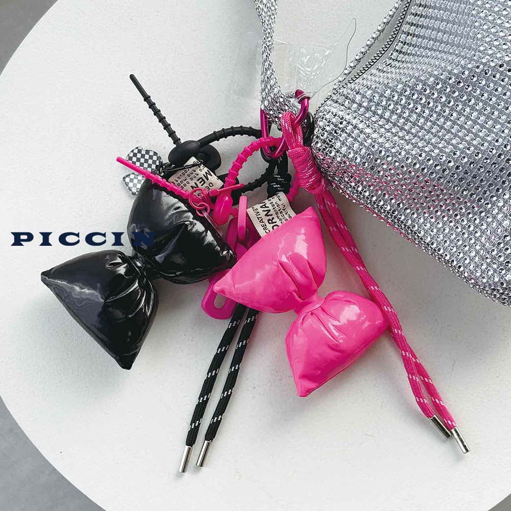 【楽天市場】PICCIN ハートリボンバッグチャーム レディース チャーム スマホ カラビナ モチーフ リボン ハート ピンク ブラック ...