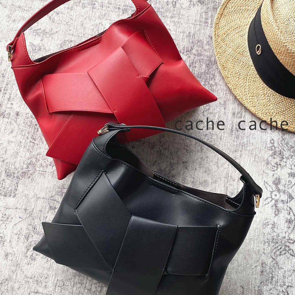 【楽天市場】cache cache ビッグリボンスクローマチバッグ レディース バッグ 2Way トートバッグ ショルダーバッグ リボン 軽量 合成皮革 レッド ブラック：PICCIN楽天市場店
