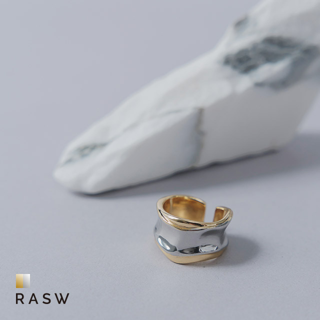 【楽天市場】[RASW]ダブルミックスリング ☆ RASW リング アクセサリー バイカラー ゴールド シルバー モード ピエロ[Pierrot]【返品・交換不可】：Pierrot【ピエロ】