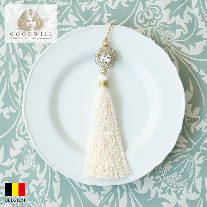 【楽天市場】L 33117[150096-1]ベルギー GOODWILL(グッドウィル) ジュエルネットボールタッセルオーナメント[1 ...