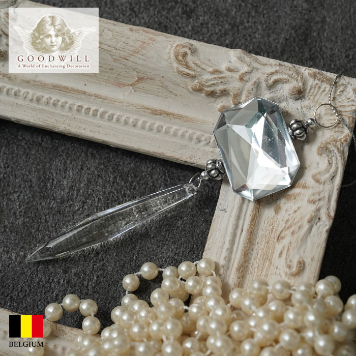 【楽天市場】MO 94196[150108-1]ベルギー GOODWILL(グッドウィル)ジュエルダングルオーナメント クリア[1]四角形(八角形) 14cm ヨーロッパ 北欧 クリスマス ...